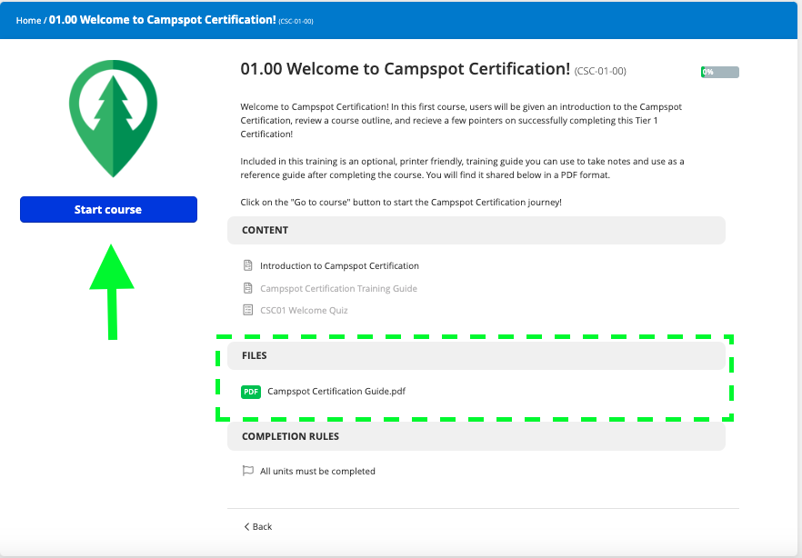 Campspot Certification: Troubleshooting